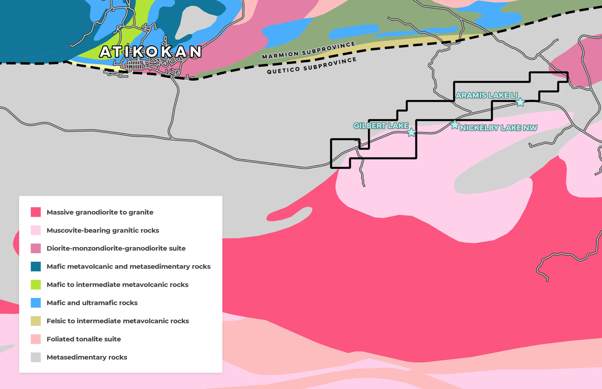 Atikokan Lithium Property, Ontario - New Energy Metal Corp